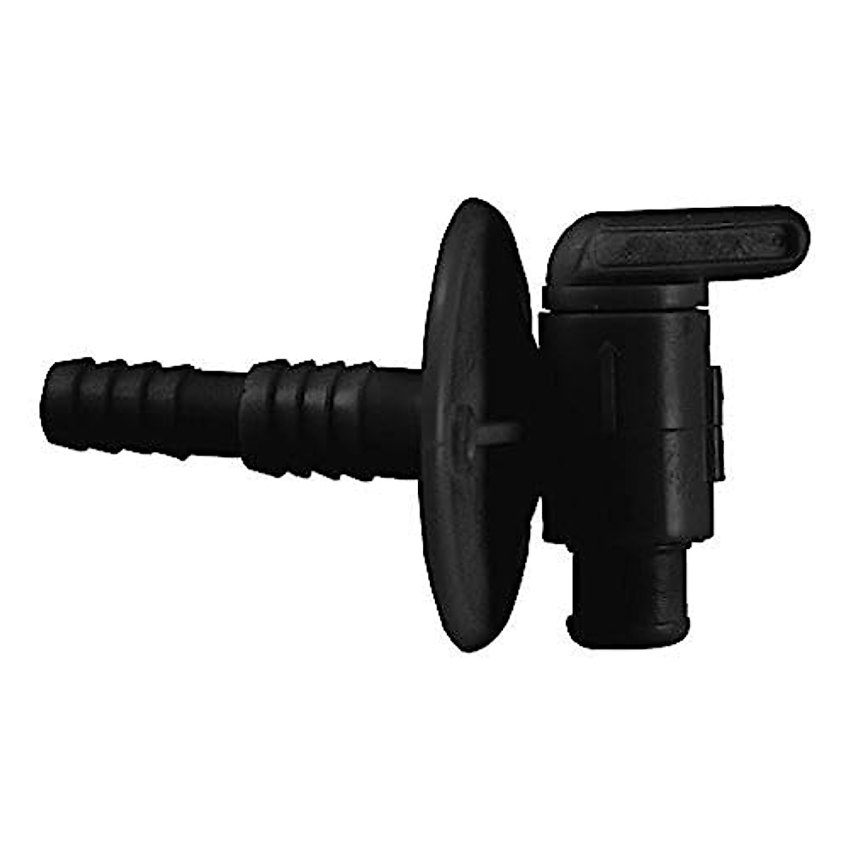 JR Products 04-62415 Black Drain Cock (Dual Barbed)