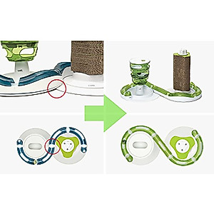 Catit Senses 2.0 Super Circuit Interactive Cat Toy - 12-Piece Closed-Track Ball Toy for All Breed Sizes