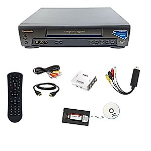 Panasonic VCR VHS Transfer Bundle w/remote, USB adapter, HDMI converter (Stereo)