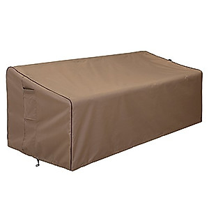 Finnhomy Outdoor Patio Bench Sofa Seat Cover Waterproof Couch Chair Cover Durable Heavy Duty Outdoor Furniture Bench Cover, 78”x 35" x 24"-32"