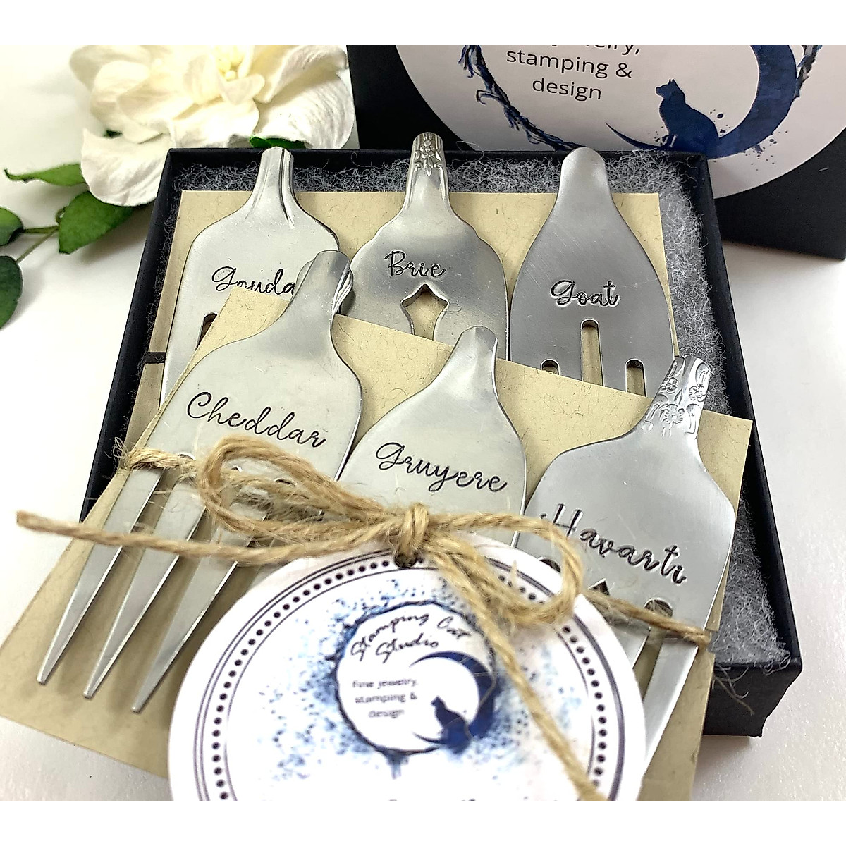 Charming Custom Cheese Marker Forks