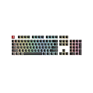 (Keyboard + Keycaps) Glorious Modular Mechanical Gaming Keyboard - TENKEYLESS (87 Key, Prebuilt) + Glorious Black Aura Keycaps (Bundle)