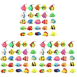 BESTOYARD Ocean Decor Ocean Decor 75 pcs Fish Aquarium Rubber Squirting Fish Artificial Plastic Fish sea Fish Animals Toys Ornament Plastic Fake Miniature Toys Miniature Toys