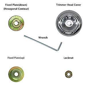 CZS 6 Steel Razor Blade Trimmer Head & 3 Teeth Brush Cutter Blade 67Mn Grass Steel Blades Tool with Adapter Accessories for Mower Weed Tools Mower Weed Tools