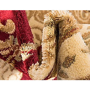 Unique Loom Versailles Collection Traditional Classic Medallion Motif Area Rug (3' 3 x 5' 3 Rectangular, Burgundy/ Ivory)