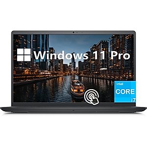 Dell Inspiron 3520 15.6 Inch FHD Touchscreen Business Laptop, Intel Core i7-1255U, 64GB RAM, 2TB SSD, Windows 11 Pro, WIFI, USB - C, HDMI, Black