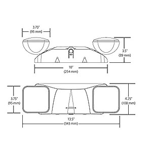 NICOR Lighting Emergency Adjustable LED Light Fixture (EML1-10-UNV-WH) , White