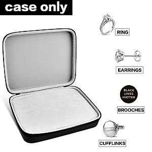 GWCASE Ring Organizer Storage Case - Jewelry Ring Display Collector Box with 42 Slots. Rings Tray Holder Showcase Fits for 50+ Rings, Earrings, Brooches and Cufflinks (Box Only)