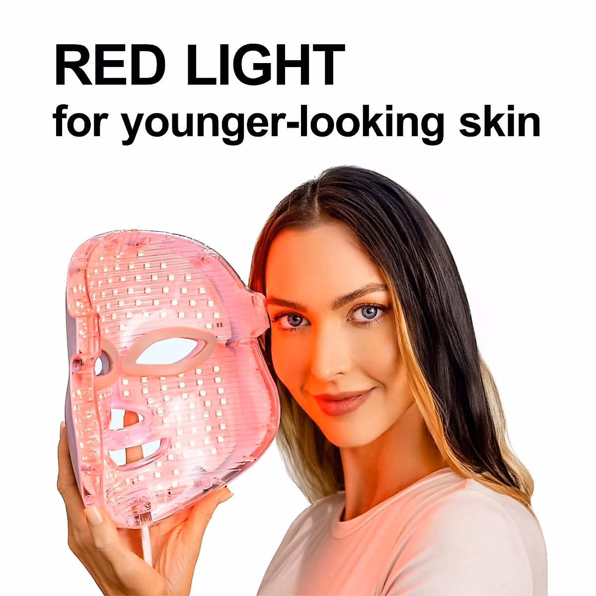 Angel Kiss Light Beauty Mask - Led Face Mask Light Therapy - Red Light Therapy Mask for Face - LED Facial Skin Care Mask