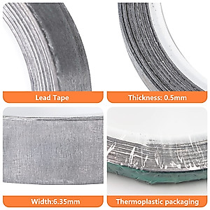 Surtiycrii W 1/2'' x L 100'' Density Lead Tape Self-Adhesion for Golf Wood Iron Putter Wedge Clubs Head Tennis Pickleball Paddles Racket 100% Lead Material (Thickness: 0.02"/0.5mm)