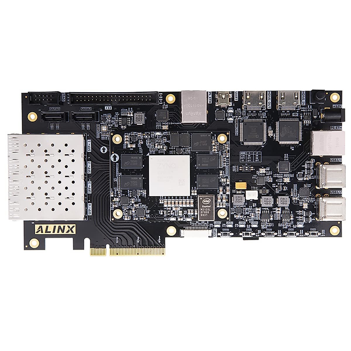 ALINX AX7Z035: XILINX Zynq-7000 SoC XC7Z035 ZYNQ ARM 7035 FPGA Development Board SoMs PCIE Accelerator Card SFP 8G eMMC
