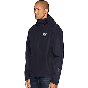 Helly Hansen Men's Seven J Waterproof Windproof Breathable Rain Jacket, 596 Navy, X-Large