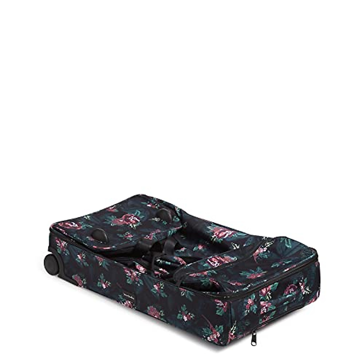 Vera Bradley Women's Recycled Lighten Up Reactive Xl Foldable Rolling Duffle Luggage, Rose Foliage, One Size
