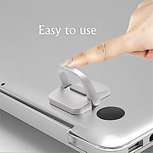 Portable Keyboard Riser, Mini Invisible Laptop Stand for Desk Computer Keyboard MacBook Notebook Stand Riser Aluminum (2PCS) (Silver)