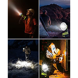 Hipoke 18V Light for RYOBI 18V ONE+ Li-ion Ni-Cad Ni-Mh Battery, 30W 2000 Lumen LED Work Light with USB Port, Zinc Alloy Flashlight for Camping, Hiking, Garage, Cordless Tools