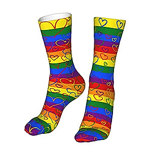 Valentine's Day Socks Valentines Love Heart Novelty Socks Stocking Festival Stuffers 15.7 Inches Long Gifts for Women Men