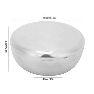 Shaving Bowl, Shaving Foam Bowl, Shaving Bowl soap Dish Stainless Steel Men Shaving Bowl Beard Shaving Bowl Stainless Steel soap Foam Mug Beard Hair Care Cup with lid(#1)