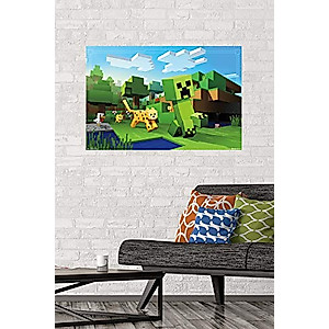 Trends International Minecraft Ocelot Chase Wall Poster 22.375" x 34"