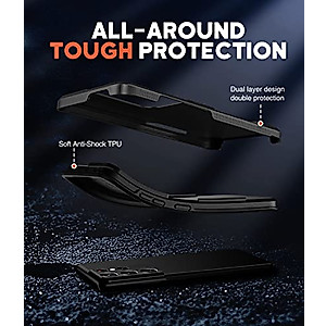 NTG [1st Generation Designed for Samsung S21 Ultra Case(Not for S21 6.2&S21 Plus), Heavy-Duty Tough Rugged Lightweight Slim Shockproof Protective Case for Samsung Galaxy S21 Ultra 6.8 Inch, Black