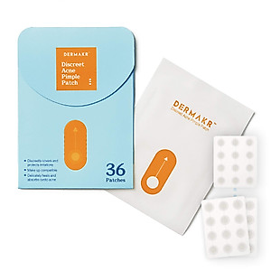 DERMAKR Discreet Acne Pimple Patch | Spot Cover & Treatment Solution Cystic Acne & Pimple | Hydrocolloid Facial Stickers | Waterproof Patches Invisibly Cover Pimples