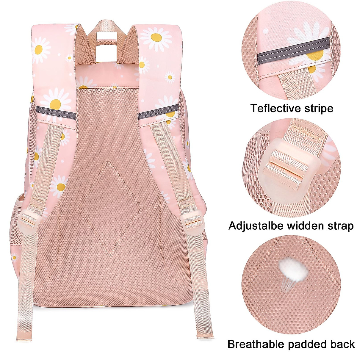 LEDAOU School Backpack Teen Kids Boys Girls Backpacks Teens Bookbag Casual Daypack School Bag