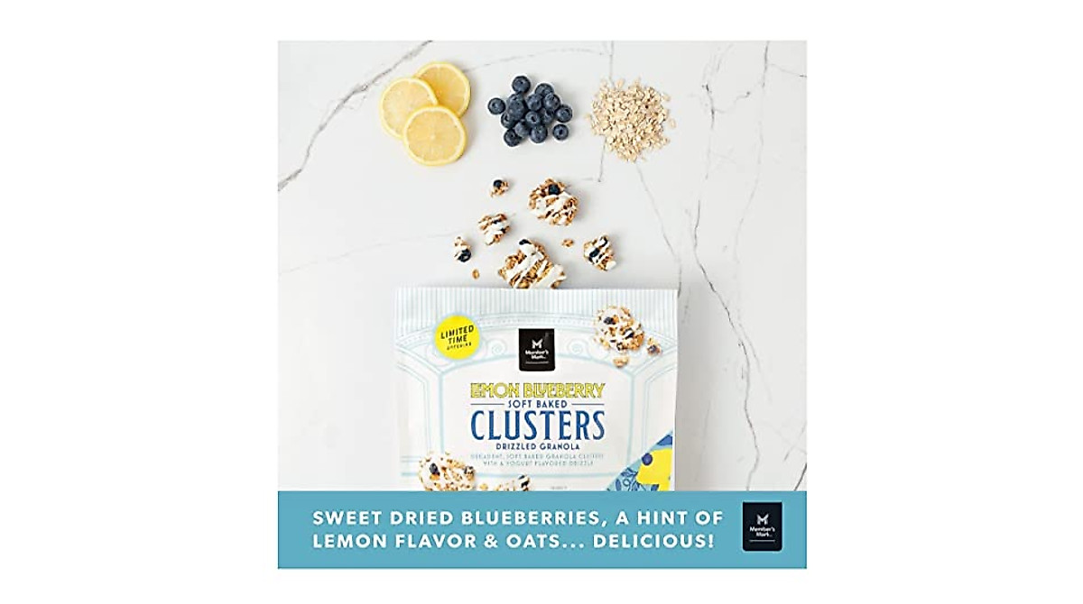 Member's Mark Lemon Blueberry Granola Clusters – Healthy On-the-Go Snack