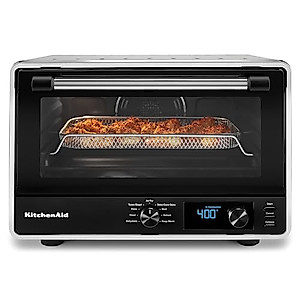 KitchenAid Digital Countertop Oven with Air Fry & Pizza Stone, KCO128CU, Contour Silver