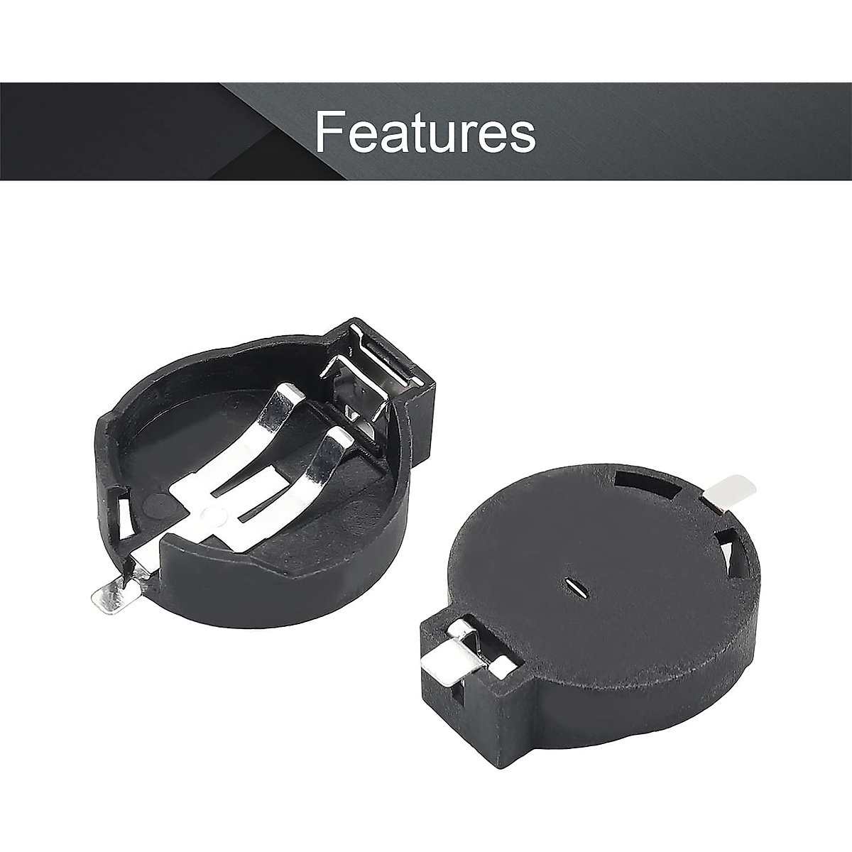 Fielect 10Pcs CR2450 Coin Cell Button Battery Holder Socket Container Case