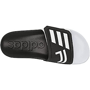 adidas Unisex Adilette Slides Sandal, Black/White/Black (TND), 11 US Women