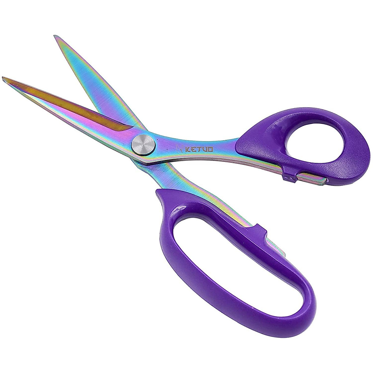 Ketuo Extra Sharp Sewing Scissors Heavy Duty Titanium Coating Forged Stainless Steel Multi-Purpose Shears for Fabric Leather, Dressmaking, Tailoring, Quilting, Home & Office, Art & School (10 Inch)