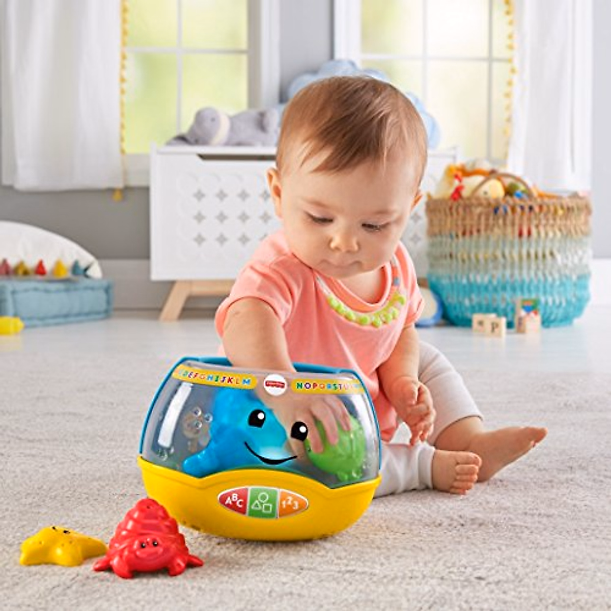 Fisher-Price Laugh & Learn Baby & Toddler Toy Magical Lights Fishbowl With Smart Stages Learning Content For Ages 6+ Months