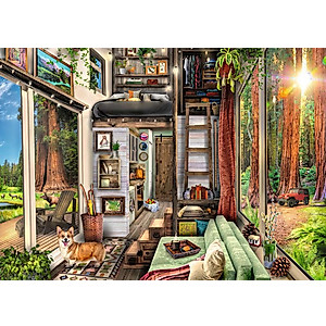 Ravensburger Redwood Forest Tiny House 1000 Piece Jigsaw Puzzle | Engaging Imagery | Perfect Interlocking Fit | Sustainable Materials | Ideal for Ages 14+