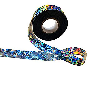 Ugold Silver Bird Scaring Reflective Tape, Holographic Ribbon, Ideal for Garden, Patio, Field and Fence - 1'' x 500 Ft (Silver)