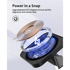 JoyGeek Mag Safe Charger with Stand, Magnetic iPhone Charger, 3-in-1 Wireless Charging Station for Apple iPhone 14/13/12 Series, iWatch Ultra/8/7/6, Airpods Pro, Upgraded Strong Magnets, More Stable