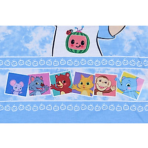 Komar Kids CoComelon Toddler Girls JJ Character Nightgown With Matching doll Gown, 3T Baby Blue