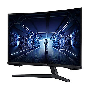 Samsung 32” Odyssey G5 Gaming Monitor, WQHD (2560x1440), 144Hz, Curved, 1ms, HDMI, Display Port, AMD FreeSync Premium, HDR10, LC32G55TQWNXZA, Black