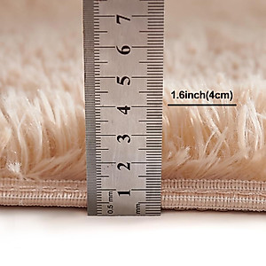 XYORAINN Ultra Soft Area Rugs for Living Room, 6x9 Beige Fluffy Plush Rugs for Bedroom, Non-Slip Large Shag Fuzzy Rug for Nursery, Large Rug for Kids Home Decor Aesthetic