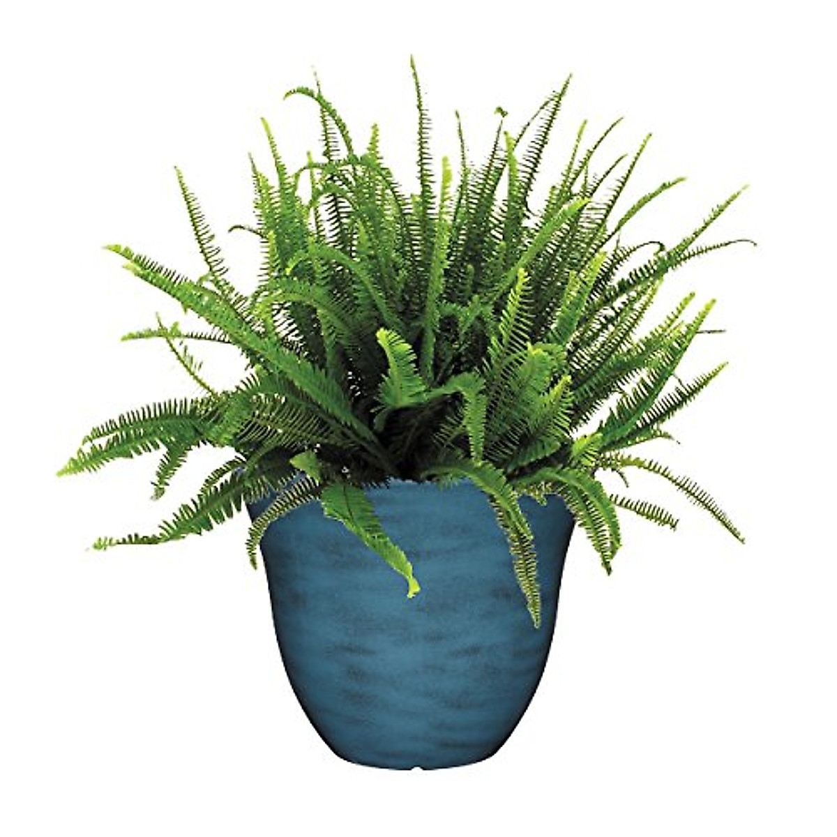 Classic Home and Garden Honeysuckle Resin Flower Pot Planter, Blue Jean, 15"