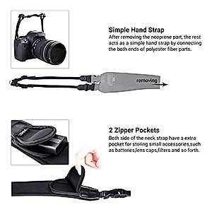 Universal Shoulder Neck Strap for DSLR Camera,Soft Neoprene Neck Belt Strap with Quick-Release,Camera Strap for Canon R5 R6 R7 R RP 5DM4 6DM2 7DM2 90D 80D Nikon D850 D750 D7500 Sony A7R V and More
