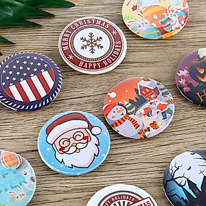 BEAMNOVA Button Maker Machine DIY Round Pin Maker Kit, 32mm / 1.26 in (About 1-1/4 Inch) Badge Press Machine with 1000 Button Blanks Parts Supplies