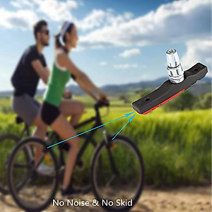 RUJOI 4 Pairs Bike Brake Pads Set,72mm V Brake Shoes with Hex Nuts and Washers, brakes V-Brake Replacement Set for Cruiser MTB Mountain Bicycle