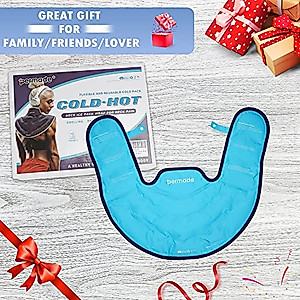 Permade Neck Ice Pack Wrap，Ice Pack for Neck and Shoulders Injuries Reusable, Neck Compression Wrap Large Gel Hot and Cold Therapy, Rotator Cuff Surgery Recovery, Neck Pain Relief