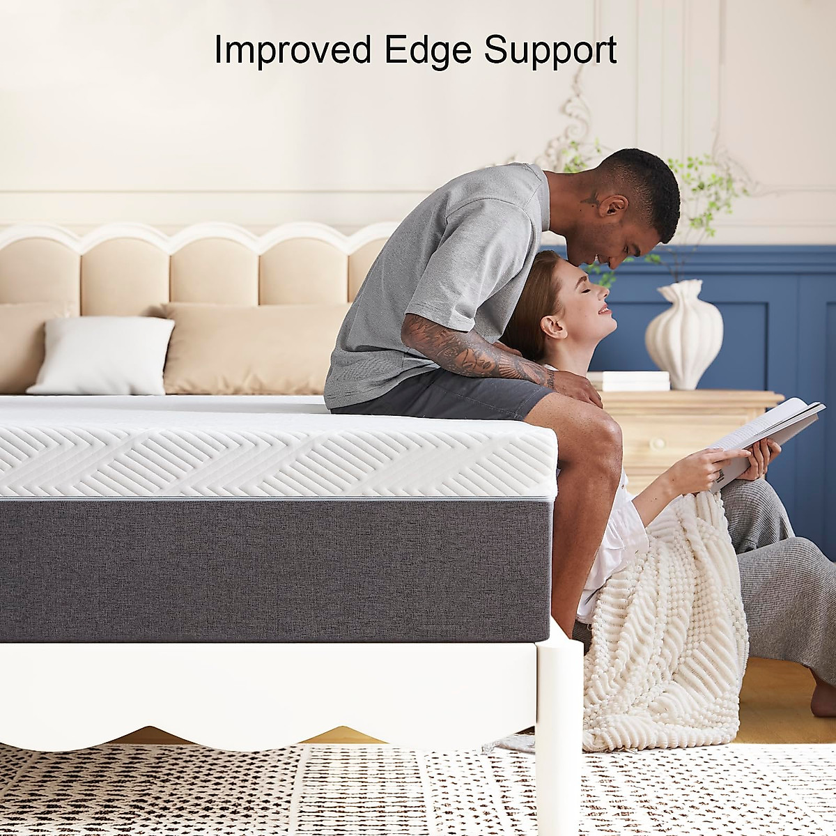 Twolike Full Mattress 8 inch No Fiberglass Gel Memory Foam Full Size Mattress in a Box of Foams and Fabric for Cooling Pressure Relief Sleep, 75" X 54" X 8", Medium, Firm