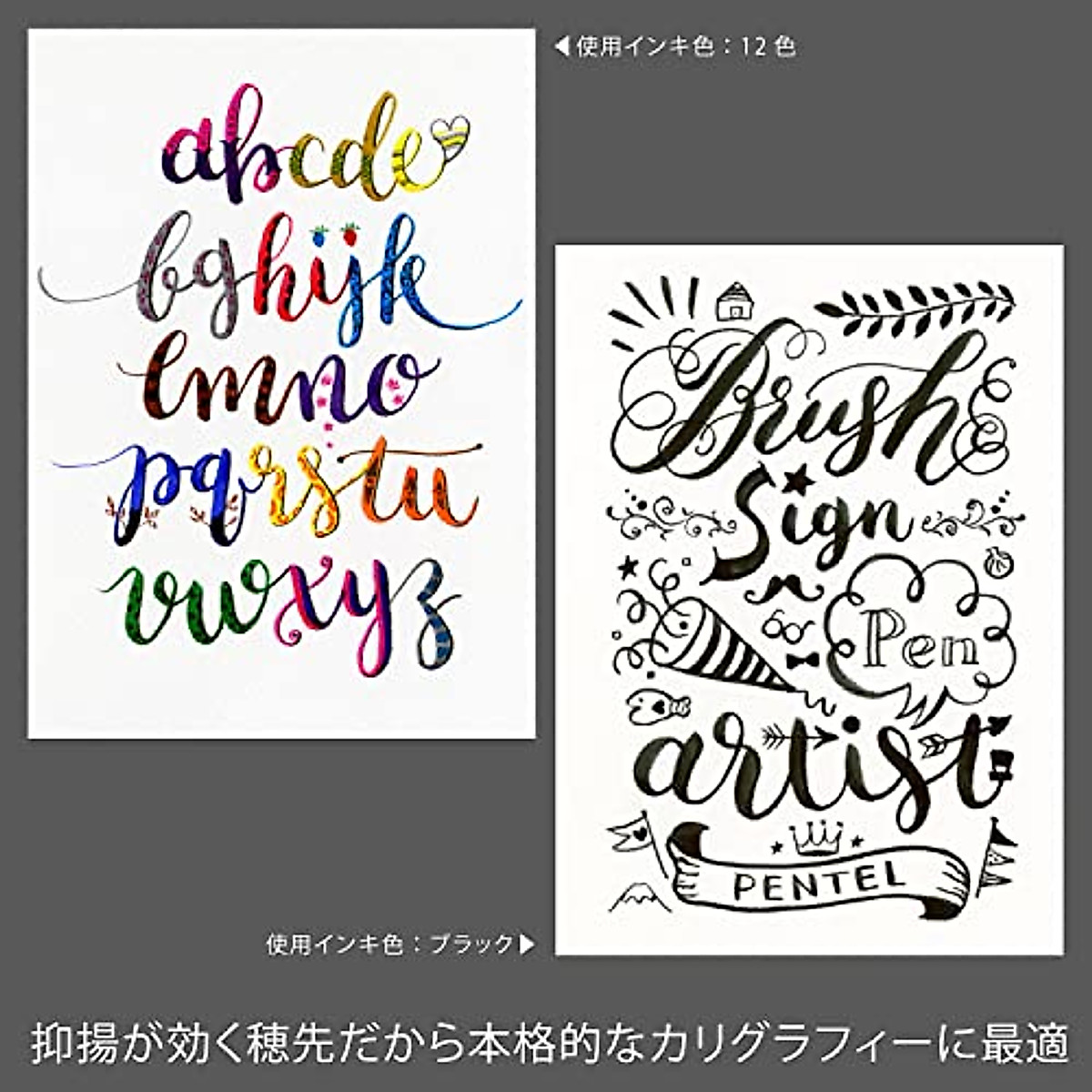 Pentel AMZ-SESF30C-12 Blush Sign Pen Artist Brush Pen, Set of 12 Colors