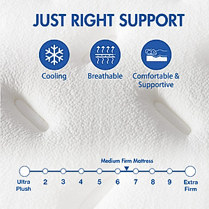 DH DIGLANT HOME King Mattress,10" Memory Foam Hybrid Tight Top Mattress with Pocket Spring,Medium-Firm Foam Mattress Sleep Motion Isolation, Supportive Pressure Relief,King Size Mattress-in-a-Box