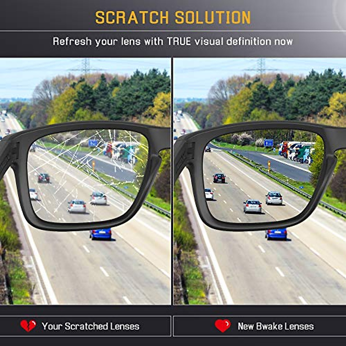 Bwake Replacement Lenses for BOSE Tenor Sunglasses BMD0010 - Dark Black POLARIZED