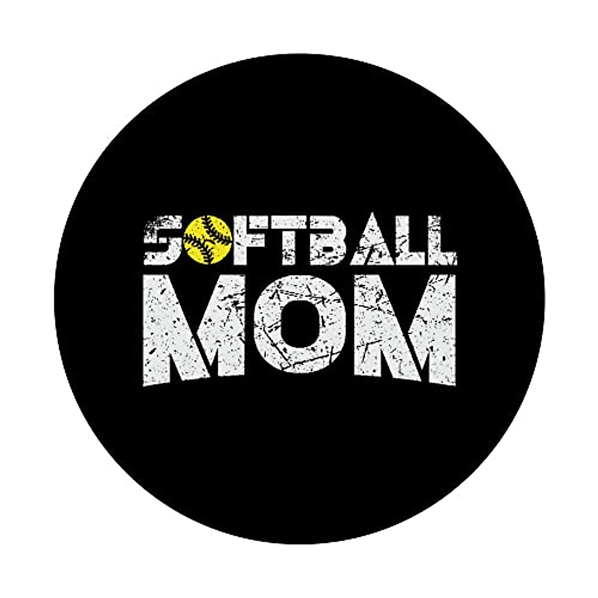 Softball Mom Vintage PopSockets Swappable PopGrip