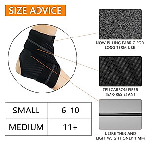Luwint kid Compression Ankle Brace - Knitted Ankle Sleeve Sock Support for Sprains Arthritis Tendonitis Running Fitness, 1 Pair (Small)