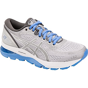 ASICS Women's Gel-Nimbus 21, 7 Medium, Mid Grey/Dark Grey