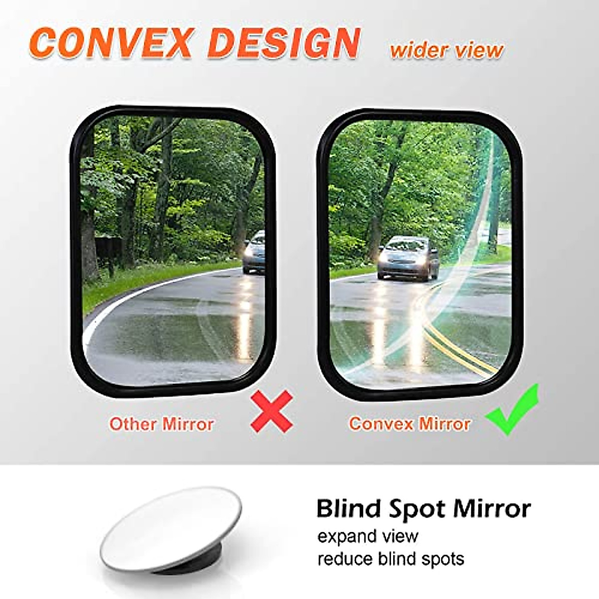 Doors Off Mirrors Compatible with Jeep Wrangler JK JL & Unlimited,Anti-shake and Wider View Mirror Door Off Easier Install Door Hinge Mirror